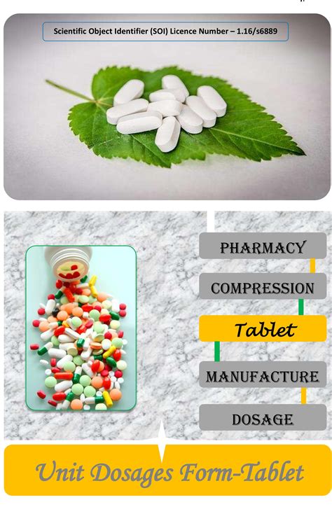 Figure 1 Unit Dosages Form Tablet An Overview
