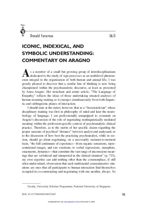 Pdf Iconic Indexical And Symbolic Understanding