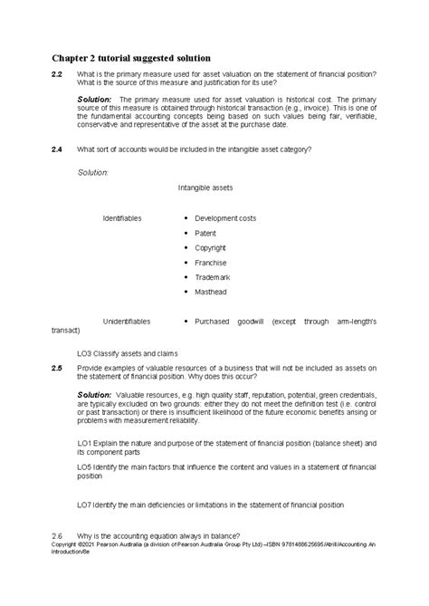 Chapter 2 Tutorial Suggested Solution Chapter 2 Tutorial Suggested