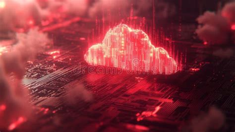 An Abstract Icon With Two Tones Depicting Cloud Computing And