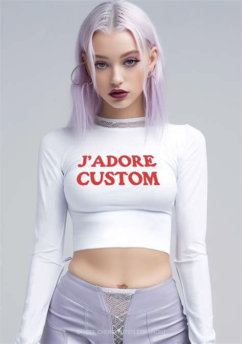 Cherrykitten Jadore Custom Long Sleeve Crop Top Cherrykitten For Sale
