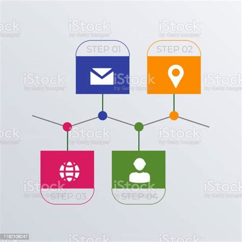 타임 라인 인포 그래픽 템플릿 디자인 4가지 옵션 단계 또는 프로세스가 있는 비즈니스 개념 인포그래픽 벡터 시각화는 워크플로
