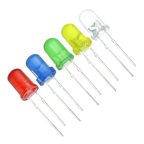 Led Ou Del De 5mm Et 3mm Vert Jaune Rouge Bleu Blanc Lot De 375 Unités