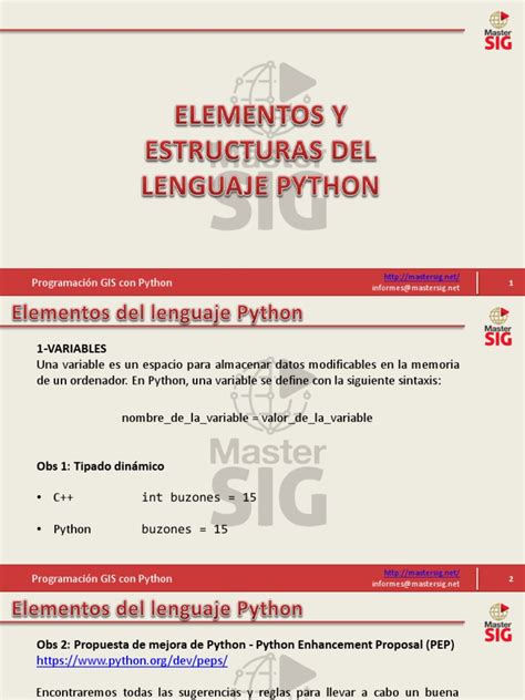 Estructuras Y Elementos De Python Pdf Python Lenguaje De