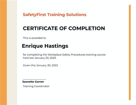 Free Editable Fire Safety Certificate Template To Edit Online