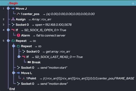 Socket Communication Basic Usage Guide V20 Rainbow Robotics