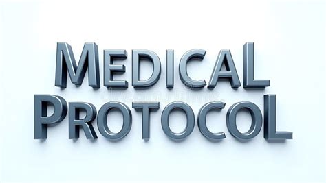 Clear And Bold Layout Of Medical Protocol Text On A Plain Background Stock Image Image Of