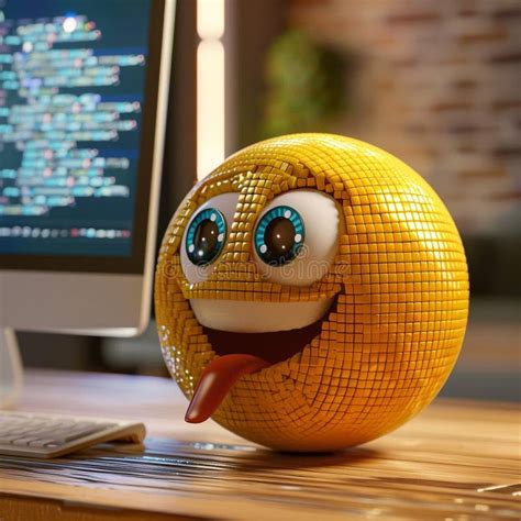 Smiley Face Coding A Program On A Computer Stock Illustration Illustration Of Syntax Graphics