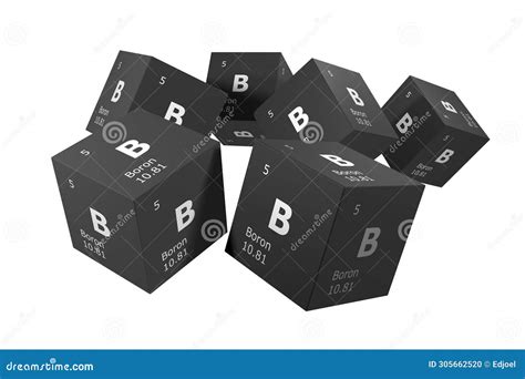 Boron D Rendering Of Symbols Of The Elements Of The Periodic Table Atomic Number Atomic