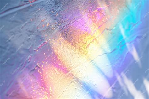 자연적인 그림자를 가진 사진에 대한 무지개 빛 굴절 오버레이 프리미엄 사진