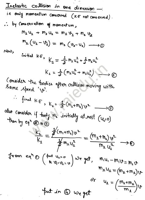 Inelastic Collision In One Dimension