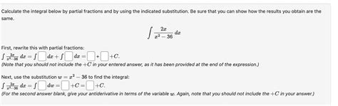 Solved Calculate The Integral Below By Partial Fractions And Chegg Com