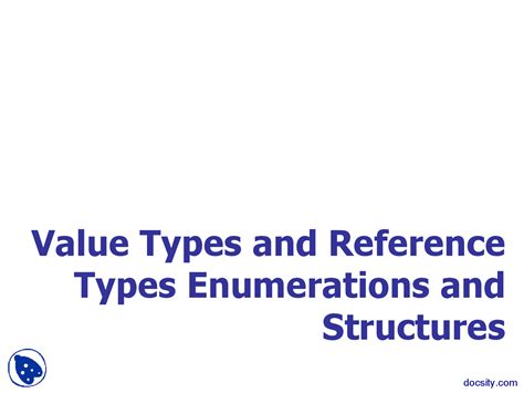 Types Enumerations And Structures C Sharp Programming Lecture
