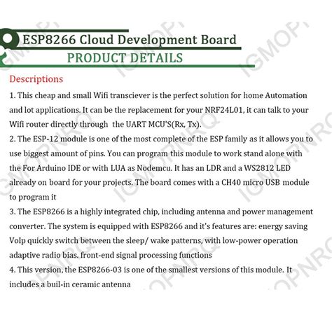 Esp8266 Serial Wifi Witty Cloud Development Board Esp 12f Module Mini