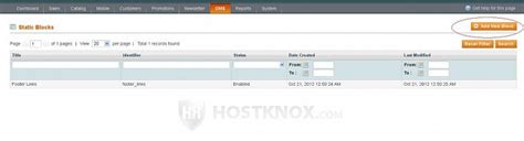 Hostknox Magento Static Blocks Tutorial