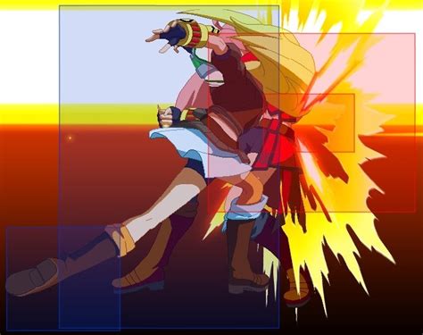 File BBTag Yang UnrelentingFire3 Hitbox Png Dustloop Wiki