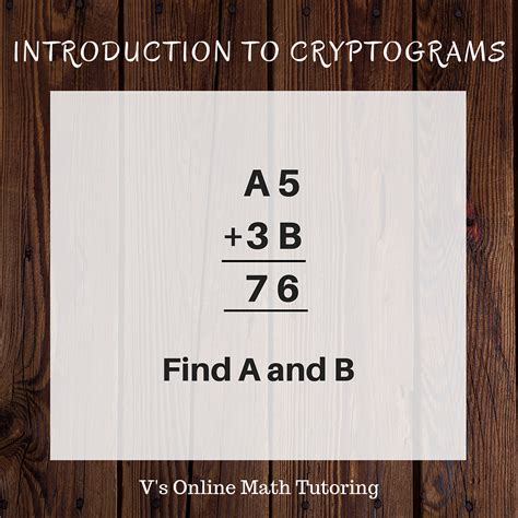 math enrichment activites cryptogram cryptarithm math puzzles and how to solve them