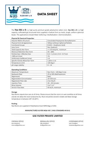 Cation Resin At Rs 185litre Kil Ayanambakkam Chennai Id