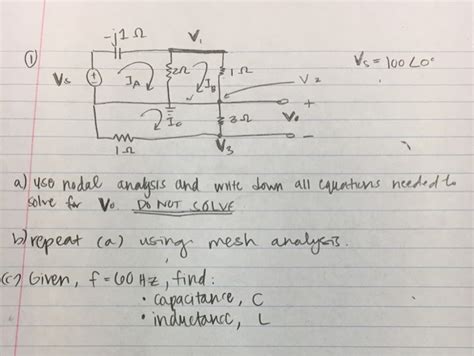 Solved Use Nodal Analysis And Write Down All Equations Chegg