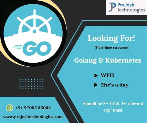 Prajosh Sushma On Linkedin Golang Kubernetes Parttimejob Golang