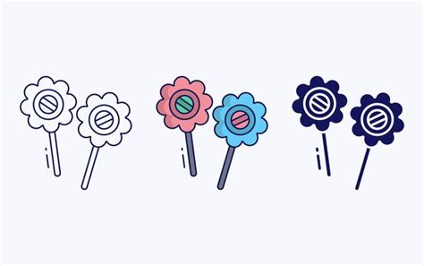 롤리팝 사탕 설탕 그림 아이콘 프리미엄 벡터
