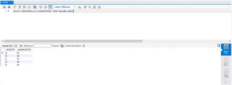 Sql道場 文字列関数 Asc Ascii関数 けちゃふらんのシステム開発道具箱