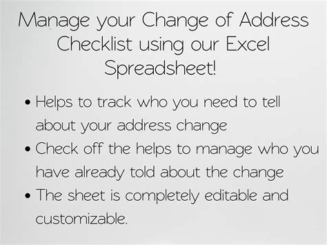 Change Of Address Template Address Checklist New Address Checklist We Ve Moved Address Change