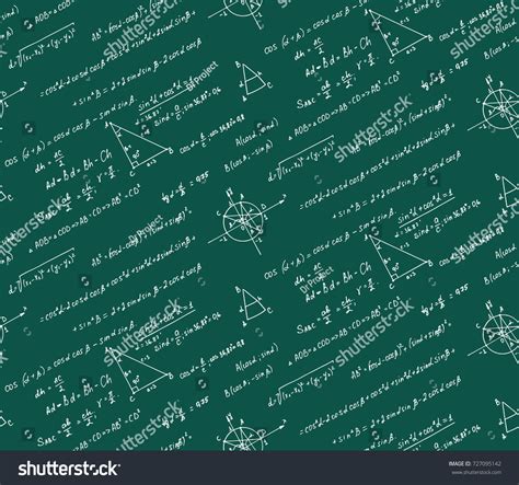 Classic Education Background Trigonometry Law Theory Stock Vector