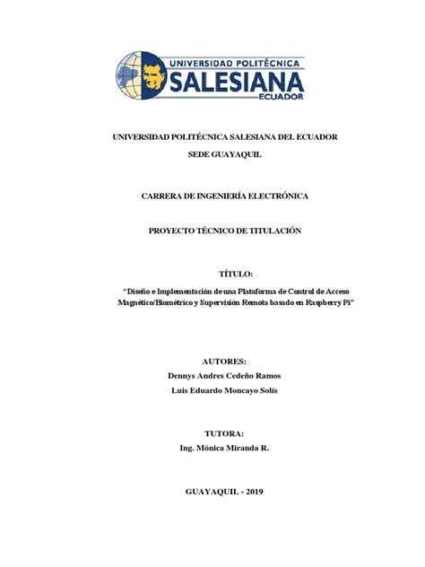 Control De Accesos Con Raspberrypi Pdf Raspberry Pi Wifi