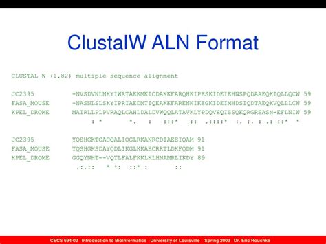 Ppt Lecture 5 Searching Sequence Databases Eric C Rouchka Dsc