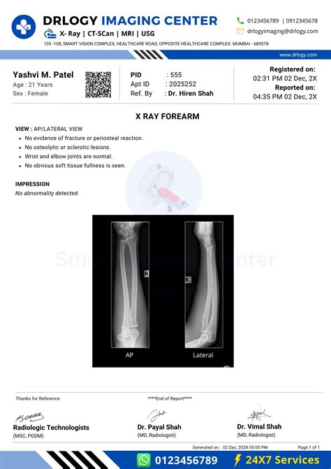 The 10 Clinical Guidelines For The Perfect X Ray Report Format Drlogy