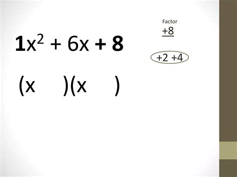 Factoring Quadratics Ex 1 Ppt