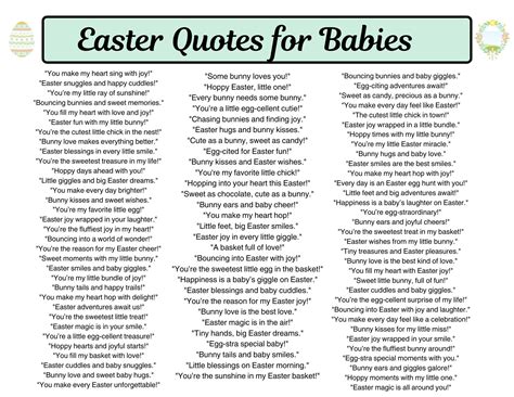 100 Cute Easter Quotes For Babies With Free Printable