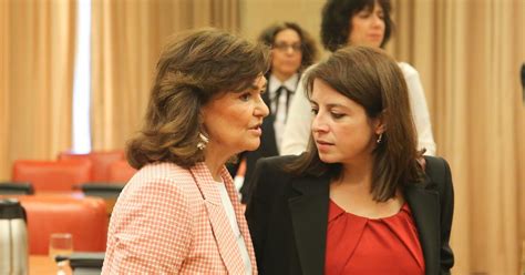 Adriana Lastra Presidirá En El Congreso La Comisión De Violencia De Género Y Carmen Calvo