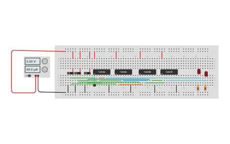 Circuit Design Using Basic Gates 2 Tinkercad