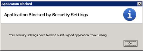 Your Security Settings Have Blocked A Self Signed Application From Running Speceit