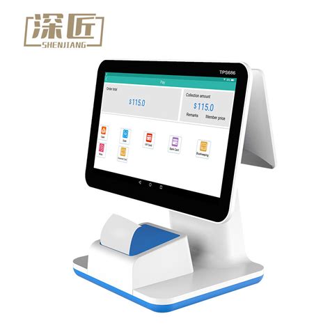 Android Dual Touchscreen Tablet Restaurant POS Cashier Register Printer Thermal POS POS Terminal