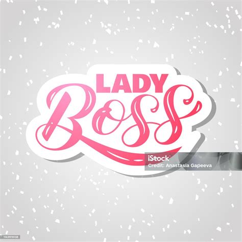 레이디 보스 레터링 옷 배너 또는 엽서에 대 한 견적 벡터 일러스트 0명에 대한 스톡 벡터 아트 및 기타 이미지 0명 감독 경영자 Istock