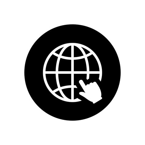 click web internet website icon vector isolated on white background