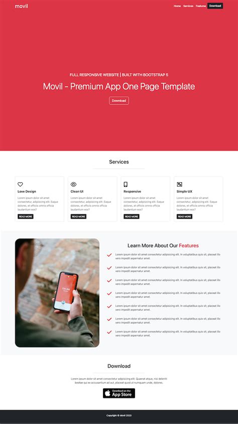 Sitio Web Responsivo Construído Con Bootstrap 5 Movil