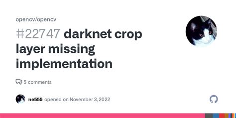 Darknet Crop Layer Missing Implementation Issue Opencv Opencv Github