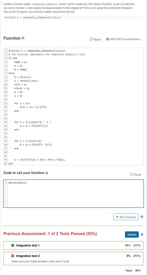 Solved Create A Function Called Compositesimpsons