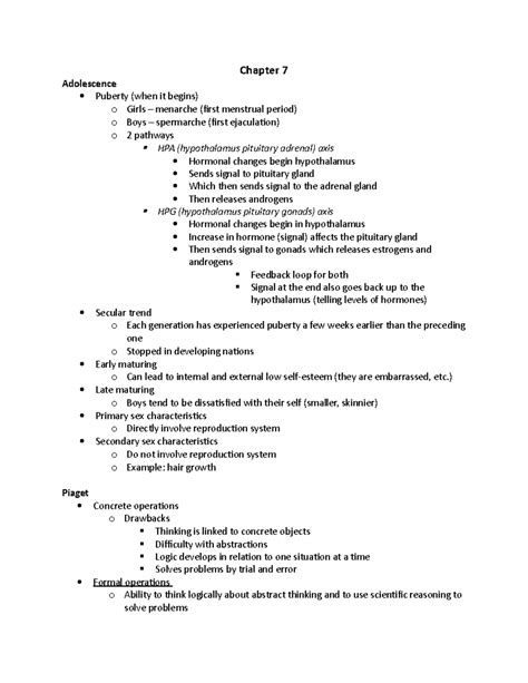 Chapter Duvall Chapter Adolescence Puberty When It Begins O Girls Menarche First