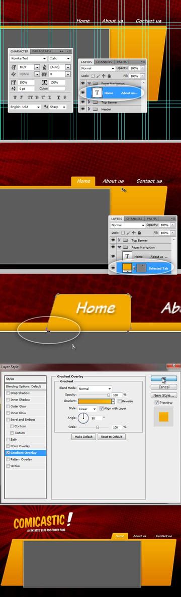 Create A Comic Book Themed Web Design Photoshop To Html Css Part 1 Envato Tuts