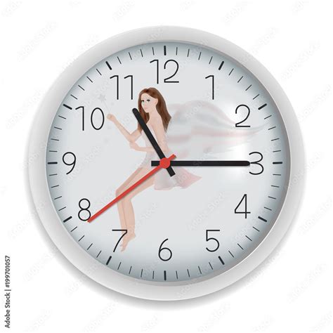 Vector Clock Icon Timer On White Background Clock With A Composition Vector Illustration Stock