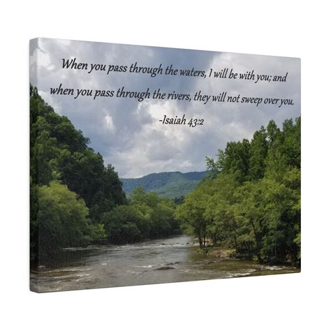 Isaiah 43 2 Canvas