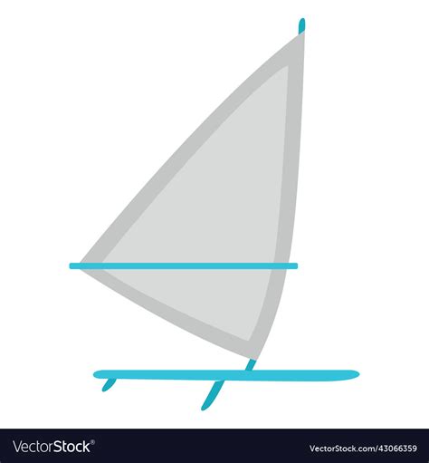 Windsurfing Board Flat Element Royalty Free Vector Image