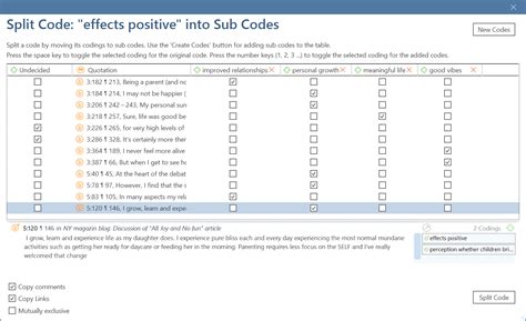 Creating Categories And Subcodes Atlasti 22 Windows Quick Tour