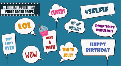 벡터 일러스트 레이 션을 설정 하는 다채로운 사진 부스 소품 소품에 대한 스톡 벡터 아트 및 기타 이미지 소품 즉석 사진 촬영 부스 개념 Istock