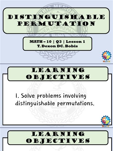 Lesson 1 Distinguishable Permutation Download Free Pdf